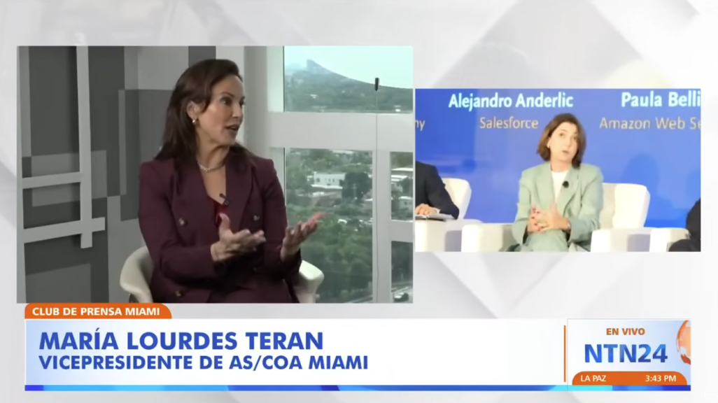 María Lourdes Teran en NTN24 sobre el Simposio de COA y los Premios de ...